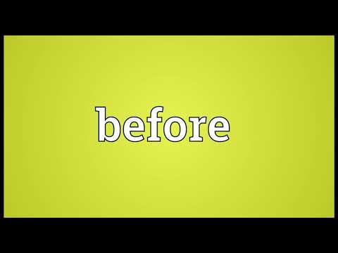 before meaning in English