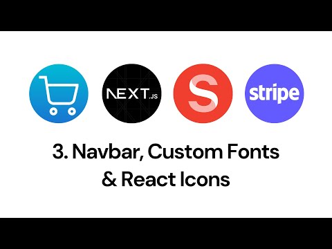 Build an Ecommerce Website | Part 3 Navbar, Custom Font, React Icons ...