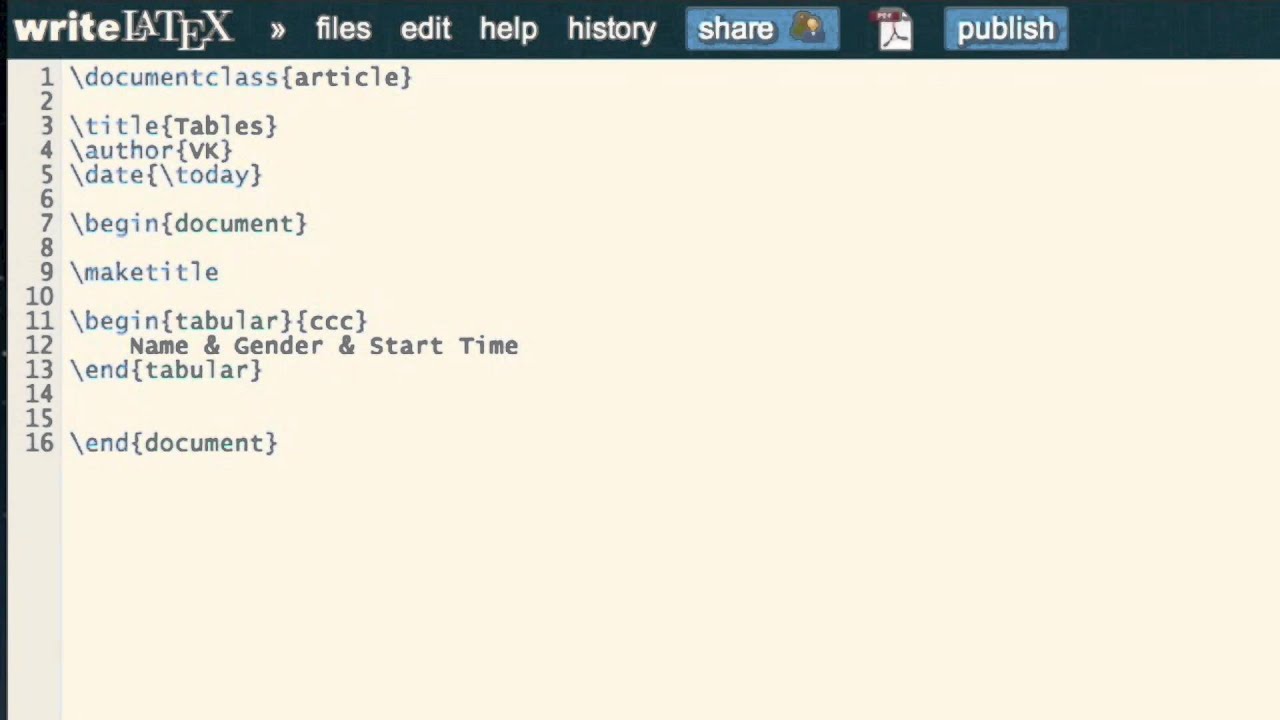 Basic LaTeX 05: Tables