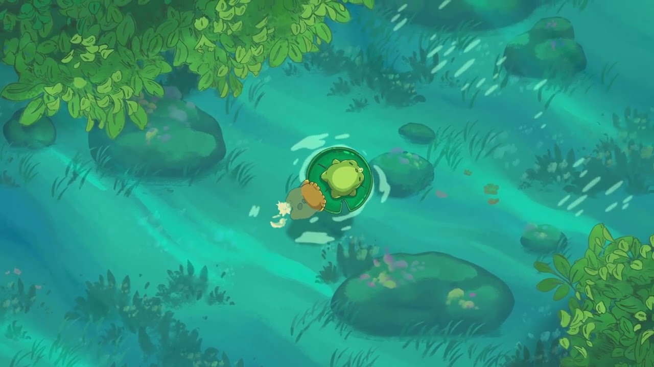 Cute Lively Wallpaper Frog Swimming