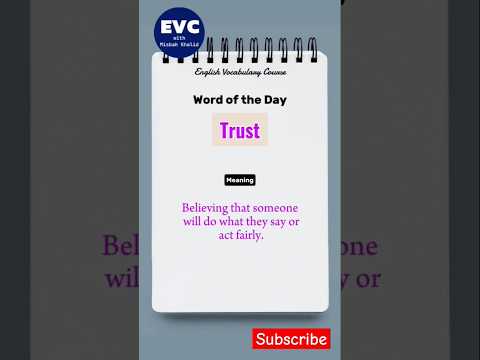 "Trust" Meaning in English| English Vocabulary Course