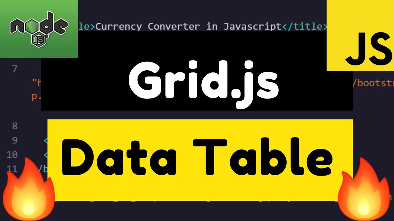 Grid.js Modern Javascript Data Table Library For Rendering Data Tutorial for Beginners 2020
