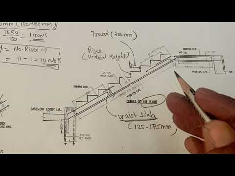 Staircase Drawing Reading l Stairs Drawing Plan and Section Complete