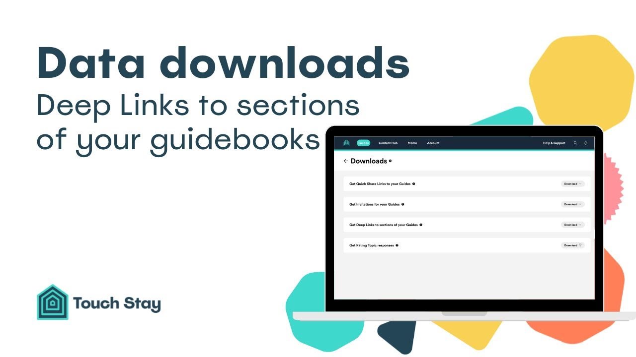 How to find Deep Links to specific sections with your Touch Stay digital guidebook
