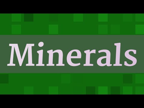 MINERALS pronunciation • How to pronounce MINERALS