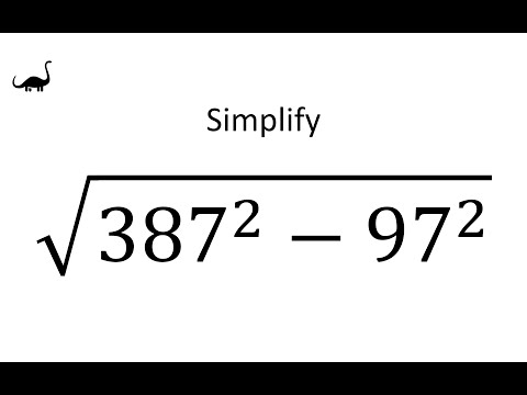 Simplify sqrt(387^2 - 97^2)