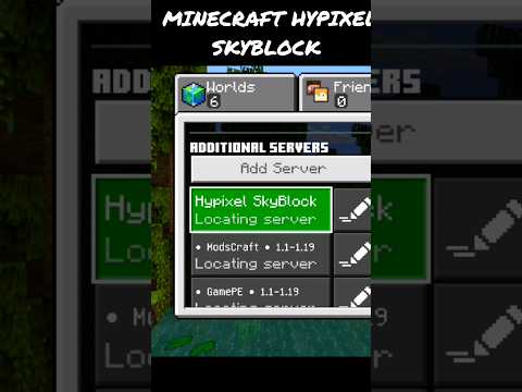 Minecraft Hypixel SkyBlock server ip and port | working in 1.19.60 version | #shorts #minecraft