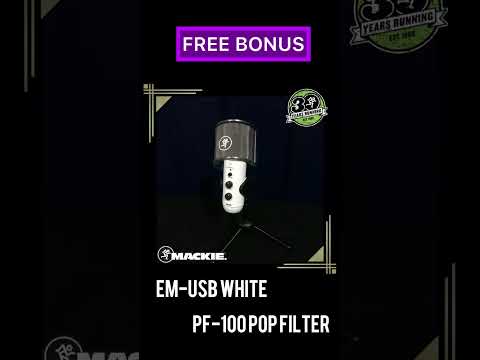 USB Live Streaming Podcast Microphone Mackie EM-USB White Limited Offer