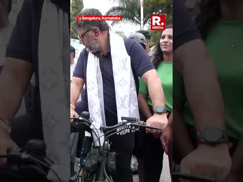 K'tak Deputy CM DK Shivakumar Loses Balance While Cycling In Bengaluru