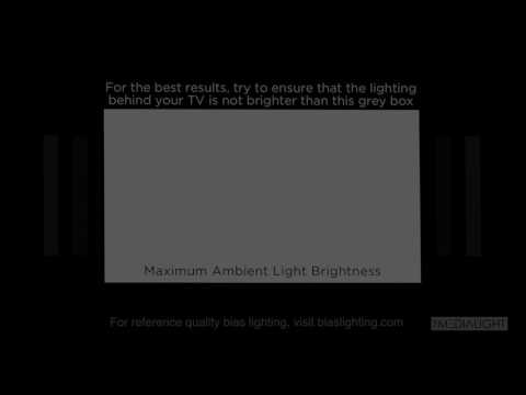 Reference for Maximum Ambient Light (Bias Lighting) Pattern