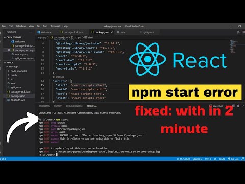 How to fix npm Start Error | React Solutions 🔥