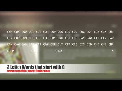 3 letter words that start with C