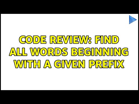 Code Review: Find all words beginning with a given prefix