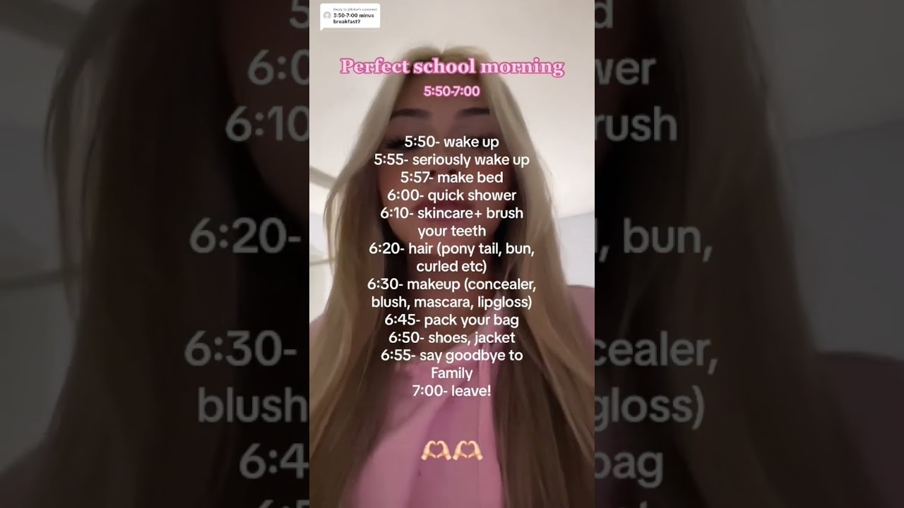 perfect school morning 5:50-7:00 :: any request? #lolabekka #advice #school #grwm #aesthetic