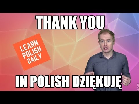 How to say THANK YOU in POLISH