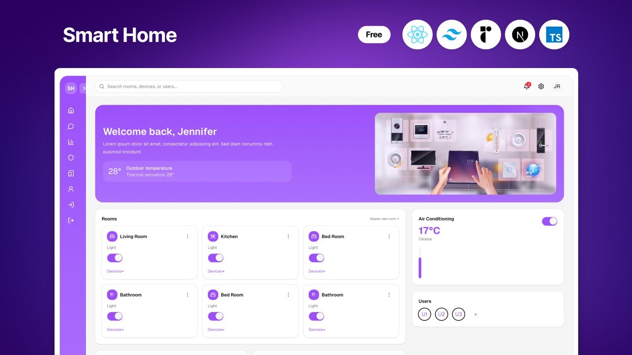 Smart Home Dashboard Template | Codescandy