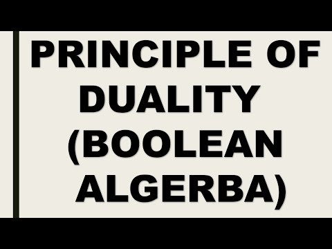 PRINCIPAL OF DUALITY ( BOOLEAN ALGEBRA ) Video Lecture - Class 12