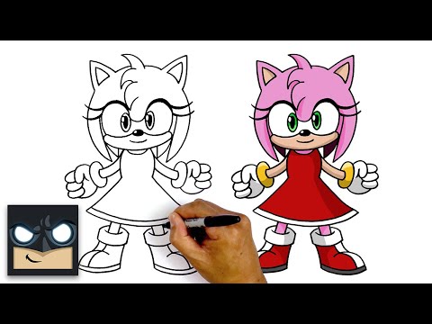 How To Draw Amy Rose | Sonic The Hedgehog