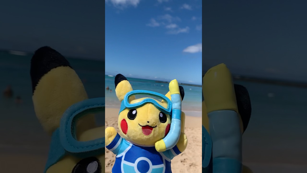 Limited edition scuba Pikachu Pokémon Worlds Championships Honolulu 2024 Hawaii beach #fyp #fy