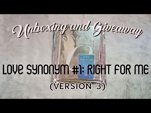 Unboxing WONHO - LOVE SYNONYM #1. RIGHT FOR ME (VER. 3) + Giveaway (CLOSED) | Deurimbakseu