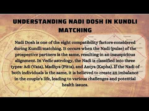 Understanding Nadi Dosh in Kundli Matching | indianastrology