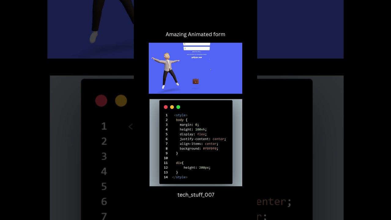 🚀✨ Experience the future of login forms!Here’s an animated login UI built using HTML, CSS & JS