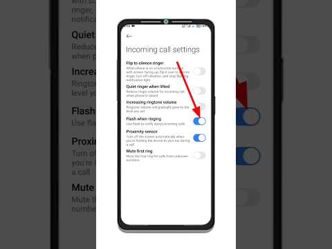 Incoming calls aane par flashlight ko kaise band kare #shorts