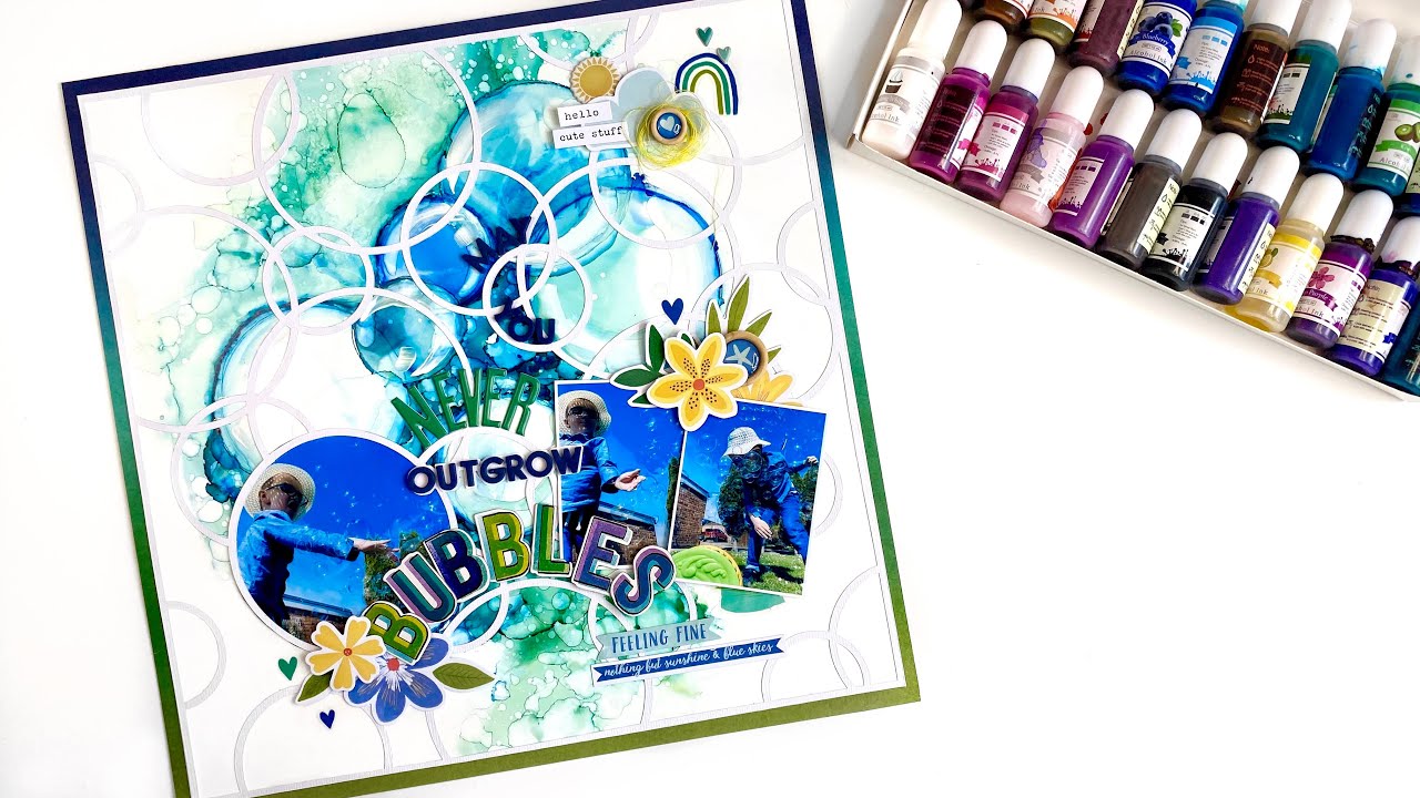 PEARTREE CUTFILES | PROCESS VIDEO | CIRCLES BACKGROUND CUTFILE | ALCOHOL INK