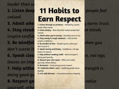 11 Habits That Make People Respect You Instantly | You quotes