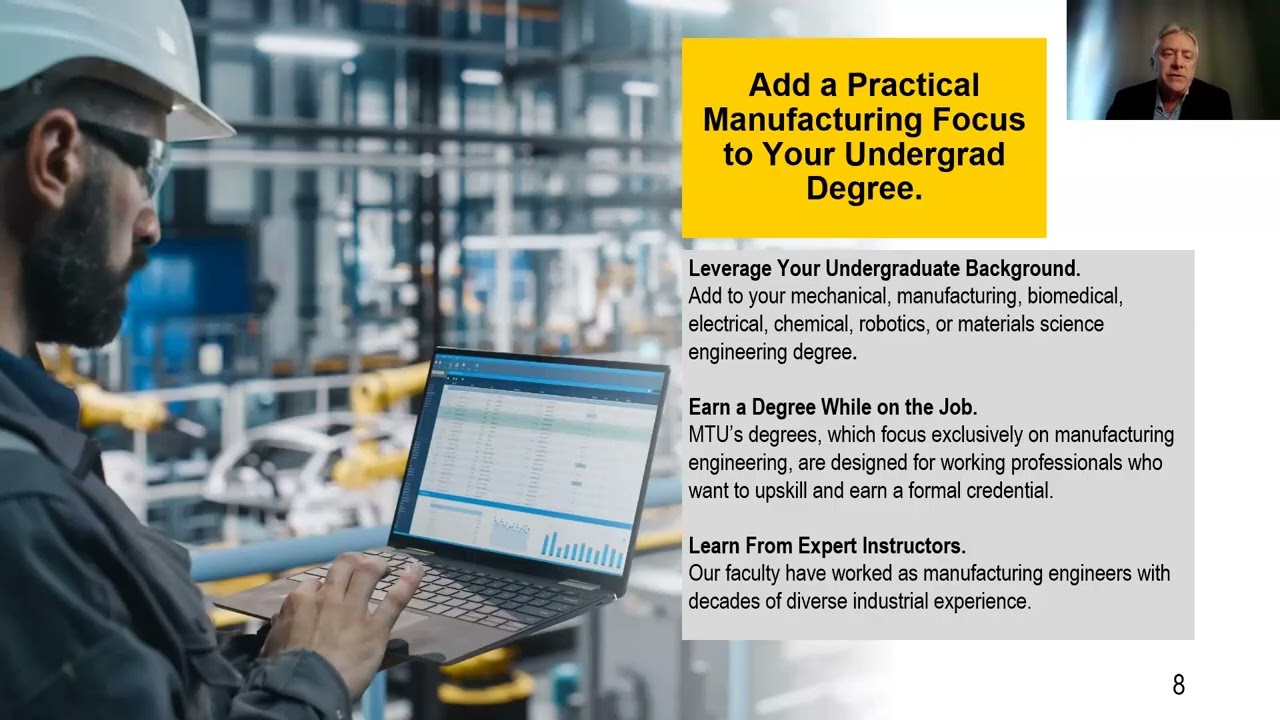 Michigan Tech's Online Manufacturing Engineering Programs