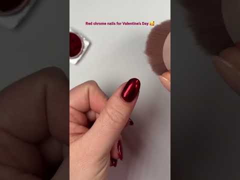 Red Chrome Nails For Valentine’s Day 🥰✨