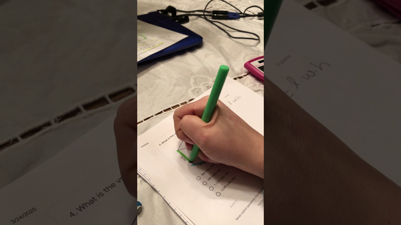 Google Form Volume of Rectangular Prism