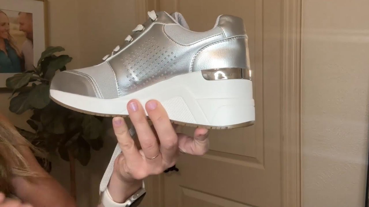 Cestfini Wedge Sneakers for Women: Hidden Wedge Tennis Shoes | Non-Slip Women's Fashion Sneakers