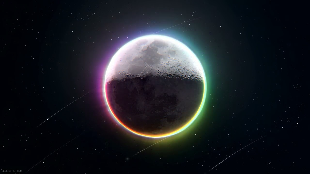 RGB Moon 4K Live Wallpaper