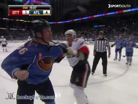 Chris Neil vs. Eric Boulton, January 12, 2010 - Ottawa Senators vs ...