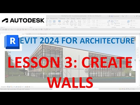 REVIT 2024 FOR ARCHITECTURE FOR BEGINNERS 3: CREATE WALLS | LEARNING ...