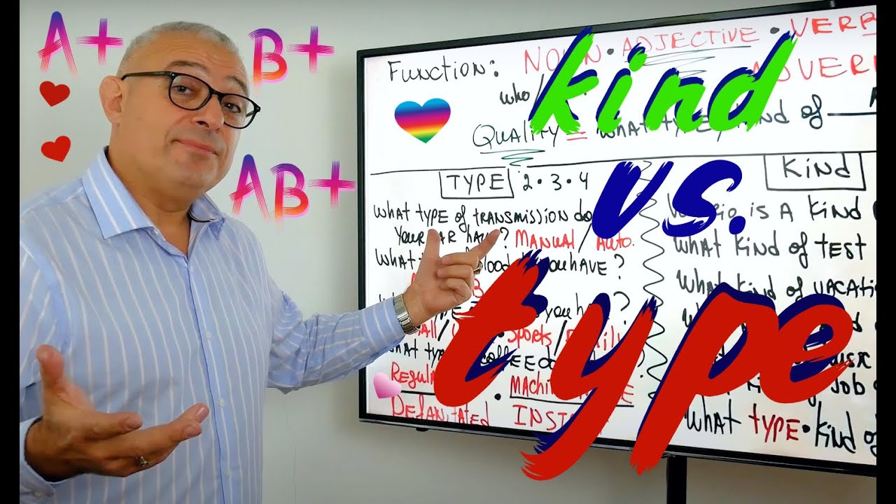 Kind vs. Type. What's the difference? World's best explanation!!!