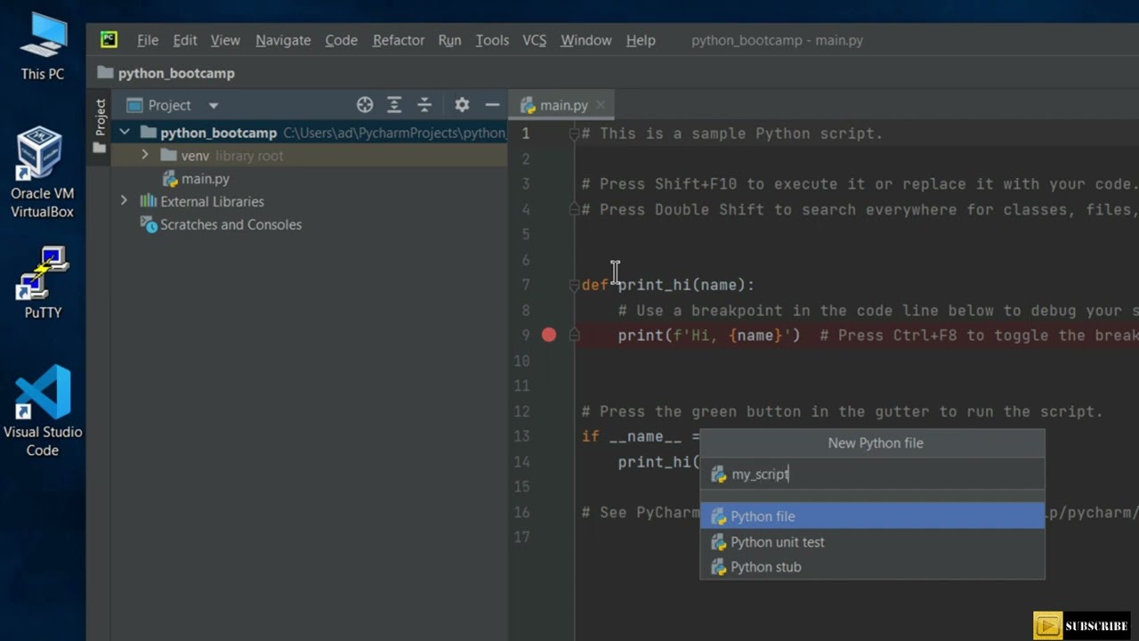 Running Python Scripts Using PyCharm || #python #pycharm