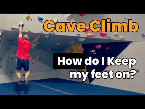 Climbing out of the Cave - overhang climbs are tough for me