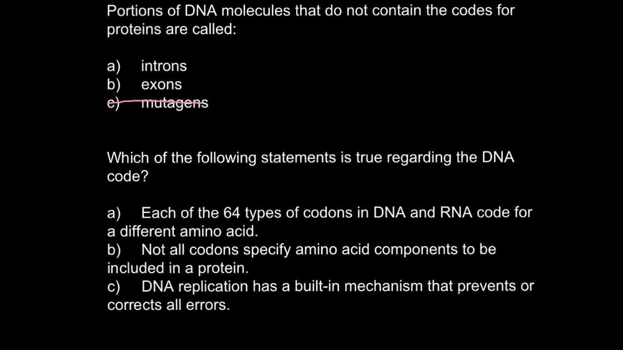 Examples of noncoding DNA