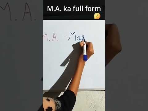M. A. ka full form kya hota hai..... ????#M.A. #gk #full form #shorts