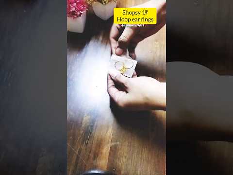@Shopsy   ₹1 unboxing ||  shopsy 1rs hoop earrings #shopsy1rssale #hoopearrings #1rssale #shopsy