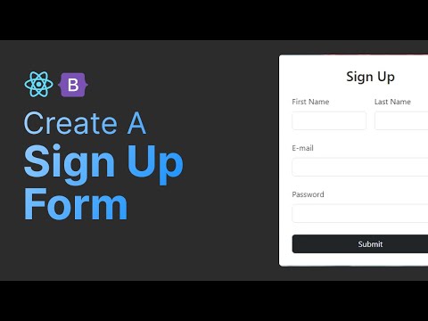 How to Create a Login / Sign Up Form Using Bootstrap In React JS | React JS Tutorial For Beginners