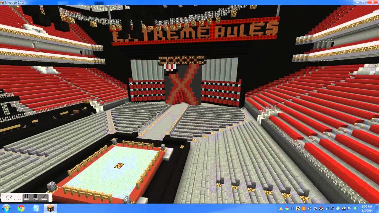 Extreme Rules 2014 stage Concept (Minecraft)