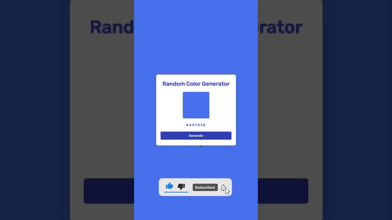 Random Color Generator #Short