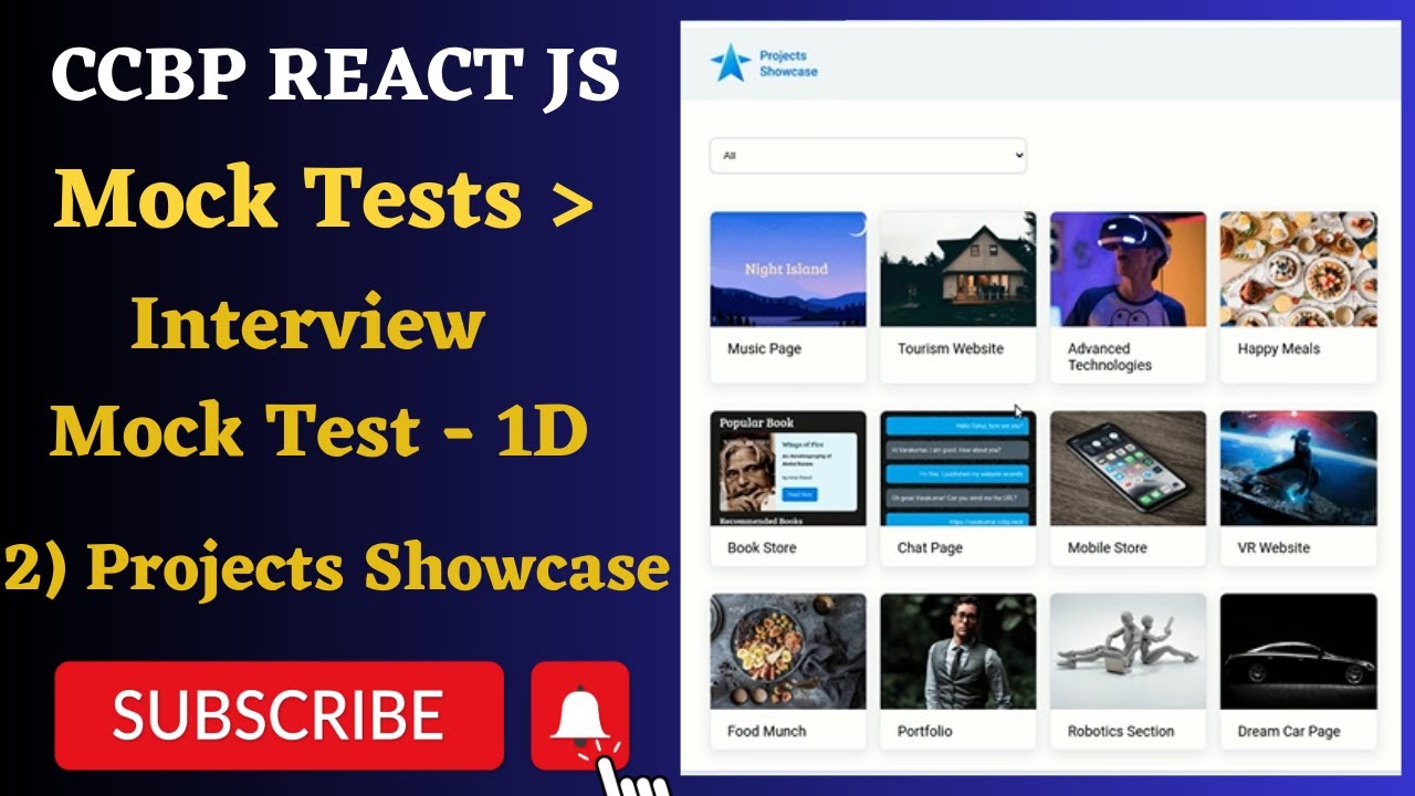 Interview Mock Test - 1D | Projects Showcase | REACT JS | NxtWave | CCBP 4.0