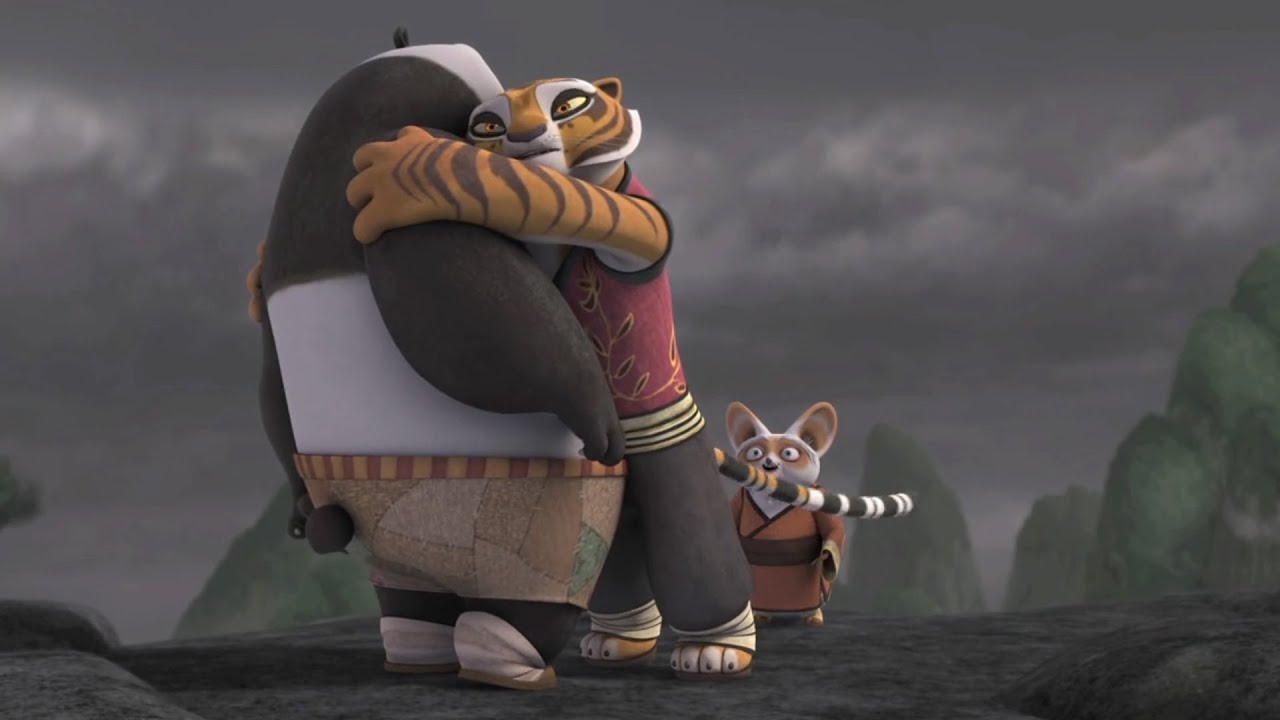 Tigress hugs Po for the second time after Po dead