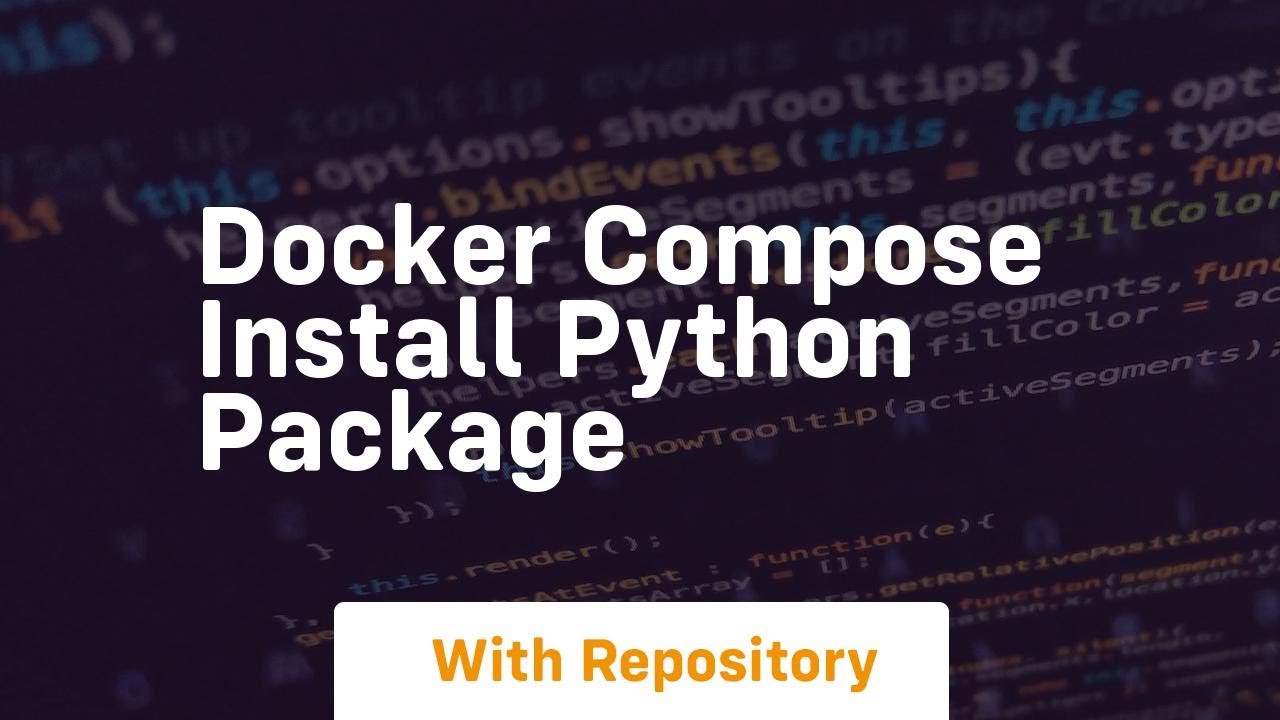 docker compose install python package