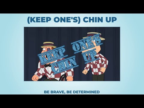 Keep one's chin up (long version) - Learn English with phrases from TV series - AsEasyAsPIE
