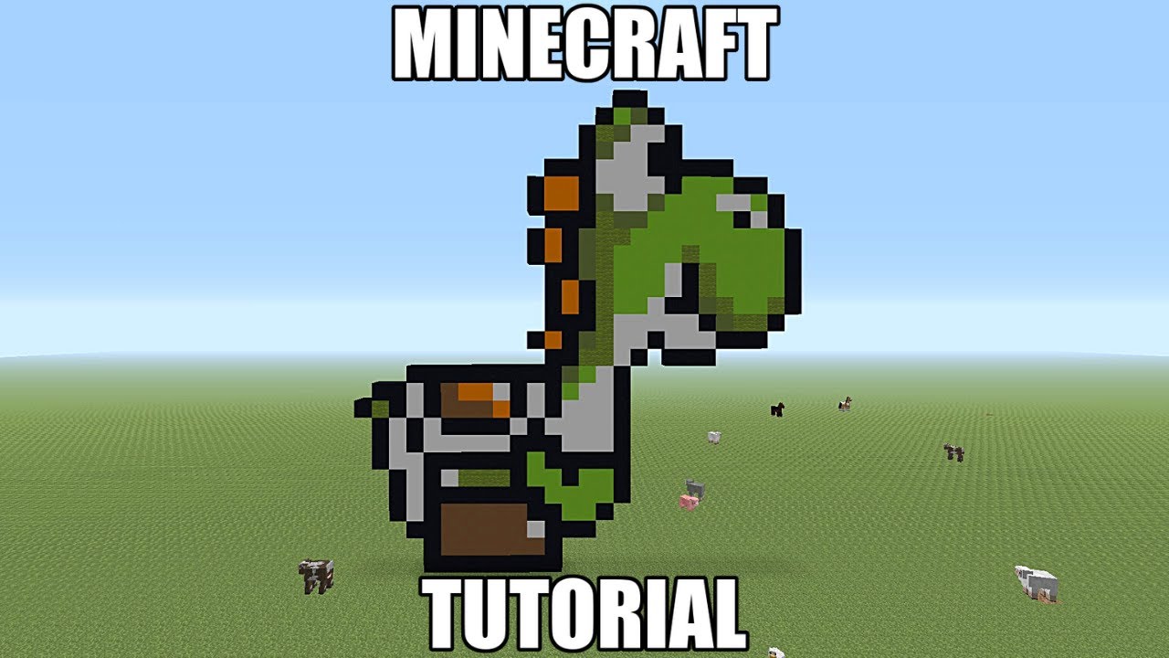 Minecraft Pixel Art Tutorial - Yoshi (Super Mario World)